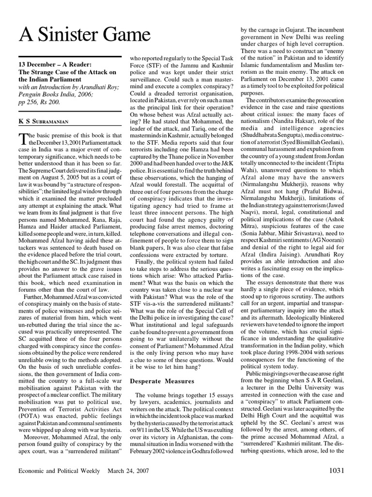 A Sinister Game | PDF | Government | Justice