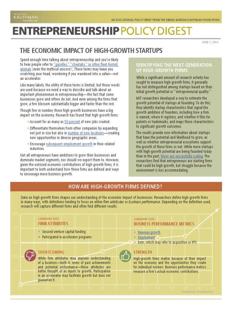 Economic Impact of High-Growth Startups | PDF | Entrepreneurship ...