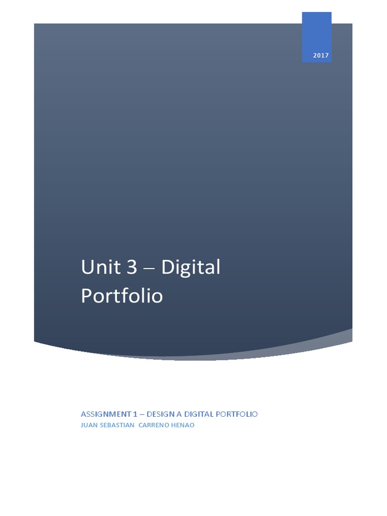 Unit 3 - Digital Portfolio | PDF | Web Page | Websites