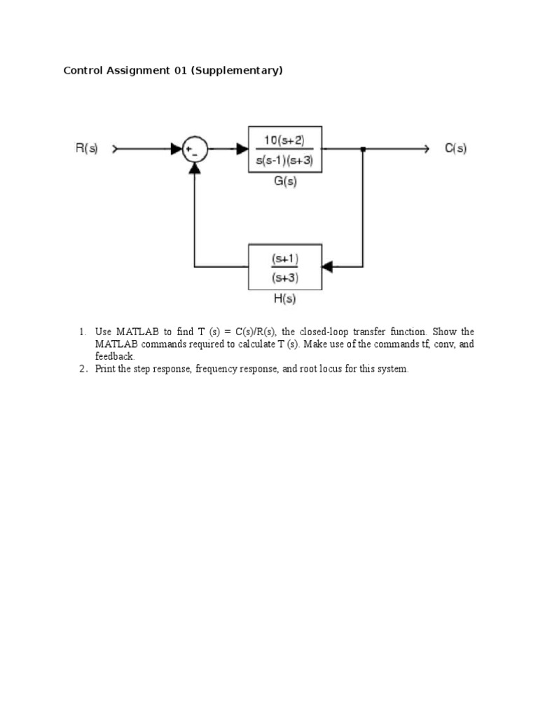 Control Assignment 01 (Supplementary) | PDF
