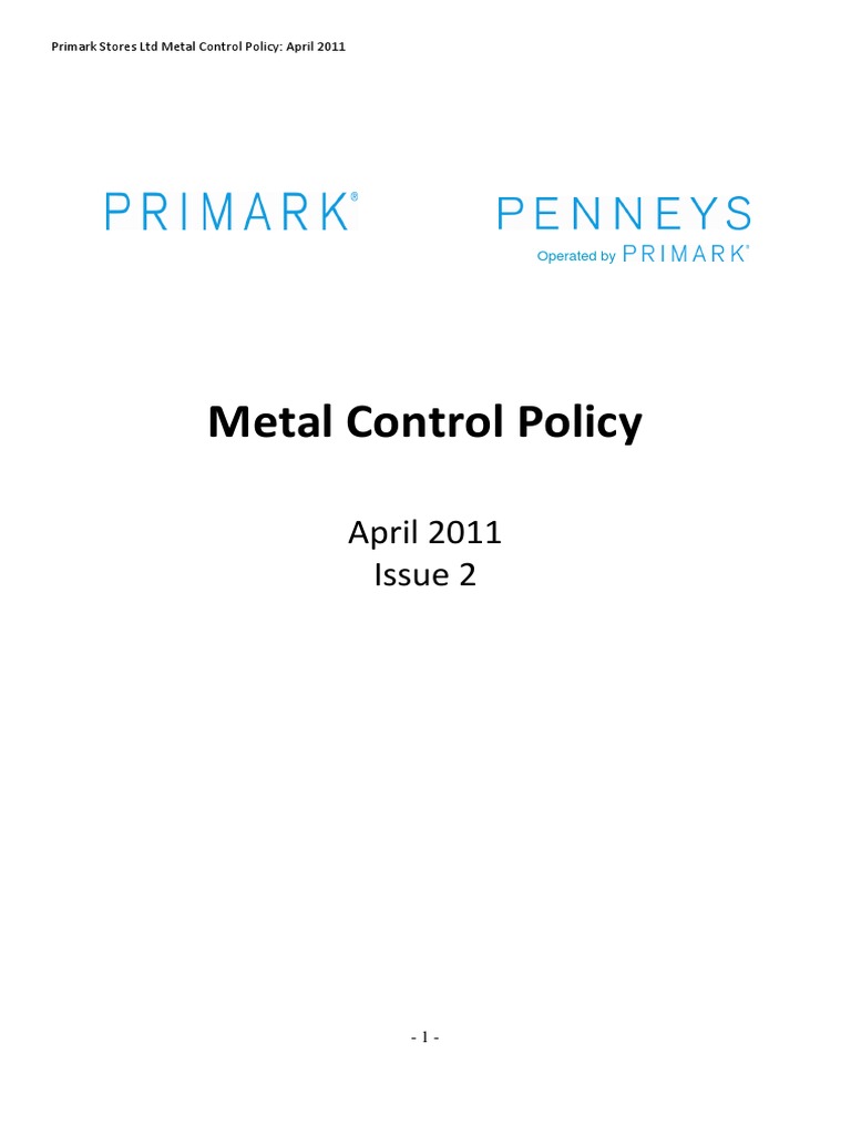 Metal Policy | PDF | Metal Detector | Knife