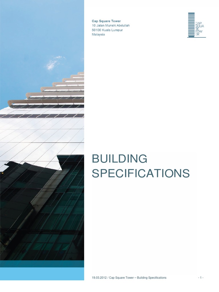 CST BuildingSpecifications | PDF | Elevator | Electrical Wiring