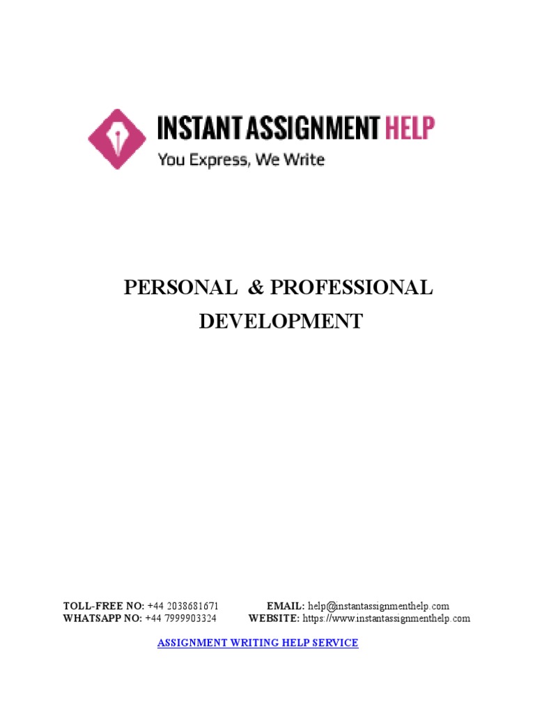 Personal and Professional Development Sample Assignment | PDF | Strategic Management | Goal