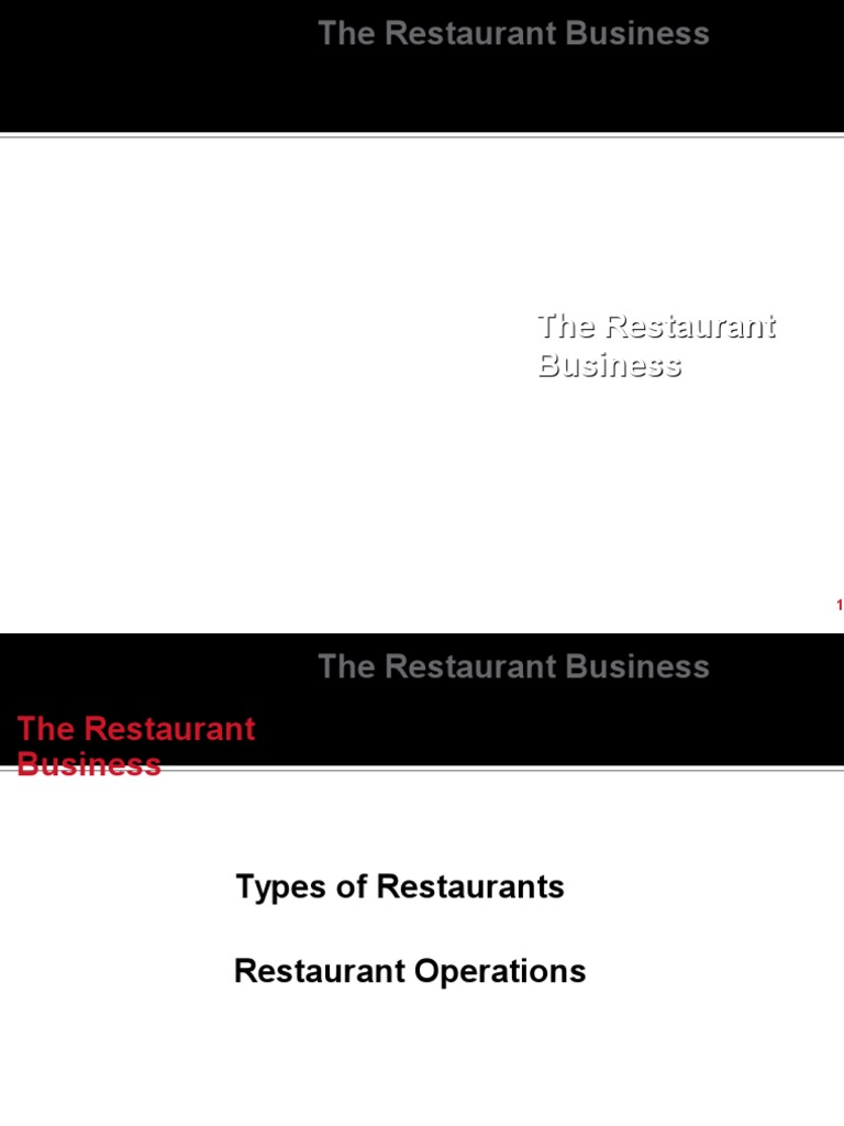 Restaurant Operations Overview Guide | PDF | Restaurants | Foodservice