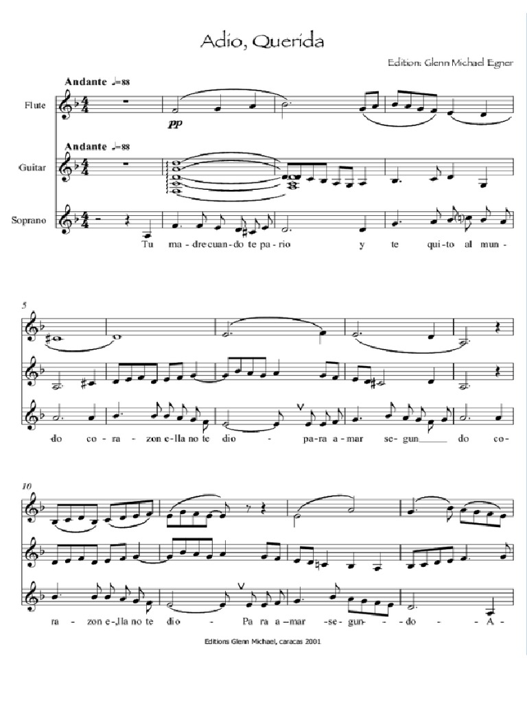 Adio Querida D Minor | PDF