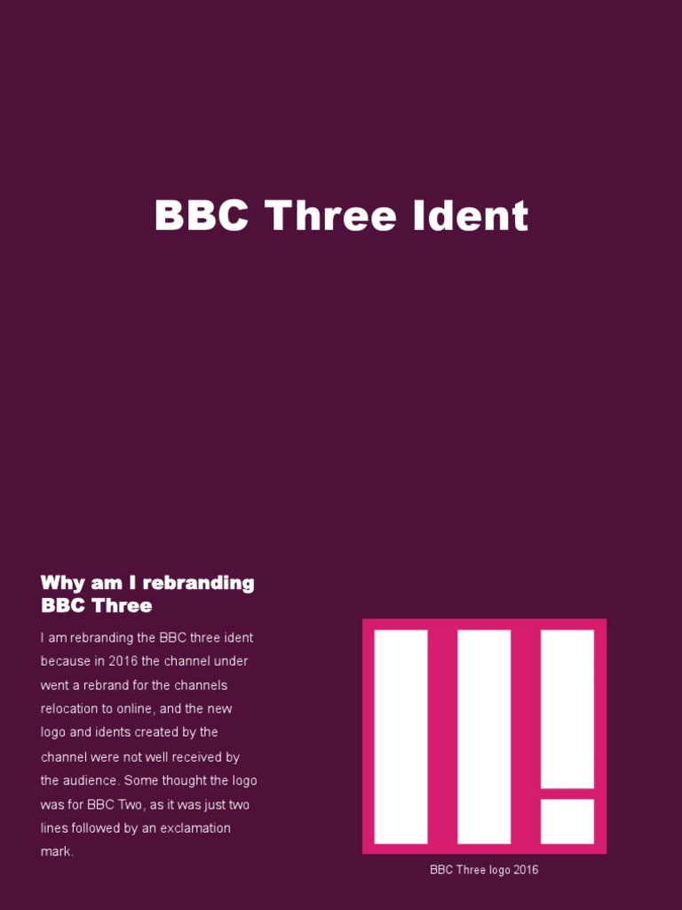 BBC Three Ident Presentation | PDF