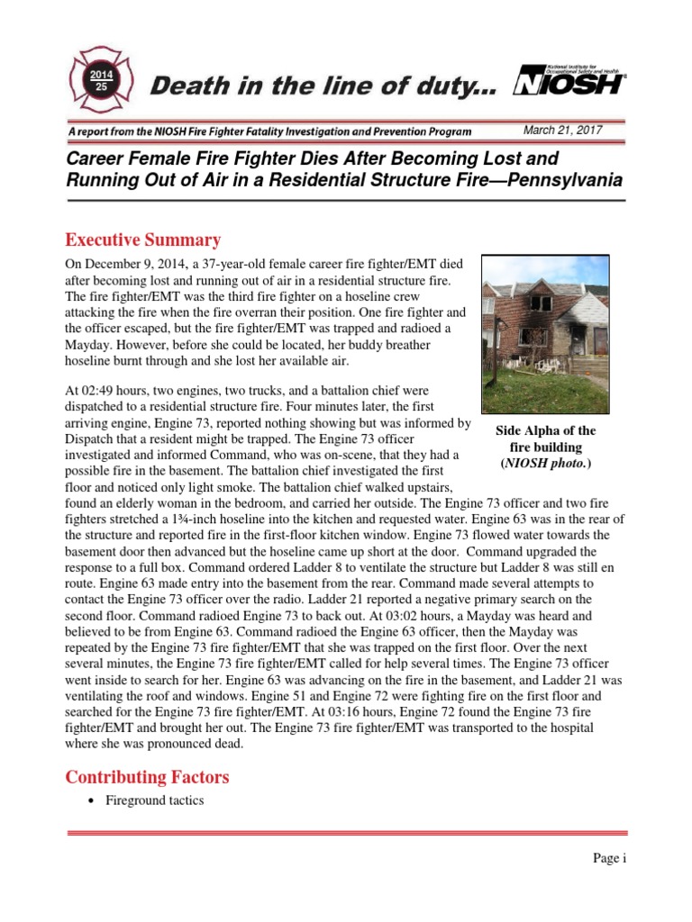 Career Female Fire Fighter Dies After Becoming Lost and Running Out of ...