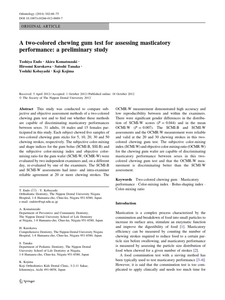 Two Coloured Chewing Gum | PDF | Standard Error | Educational Assessment