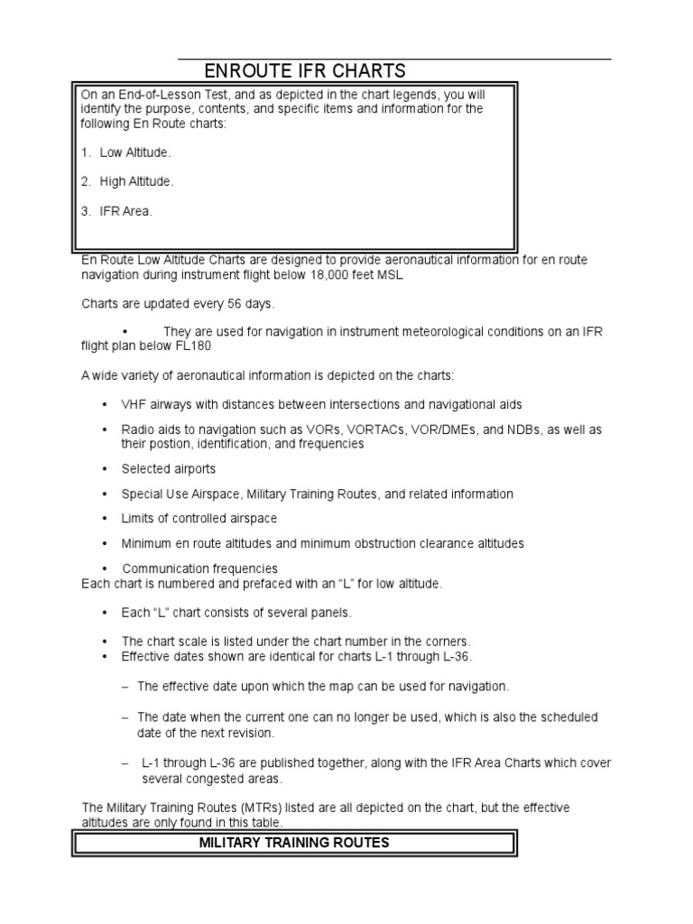 IFR En Route Charts Guide Pilots | PDF | Instrument Flight Rules | Airport