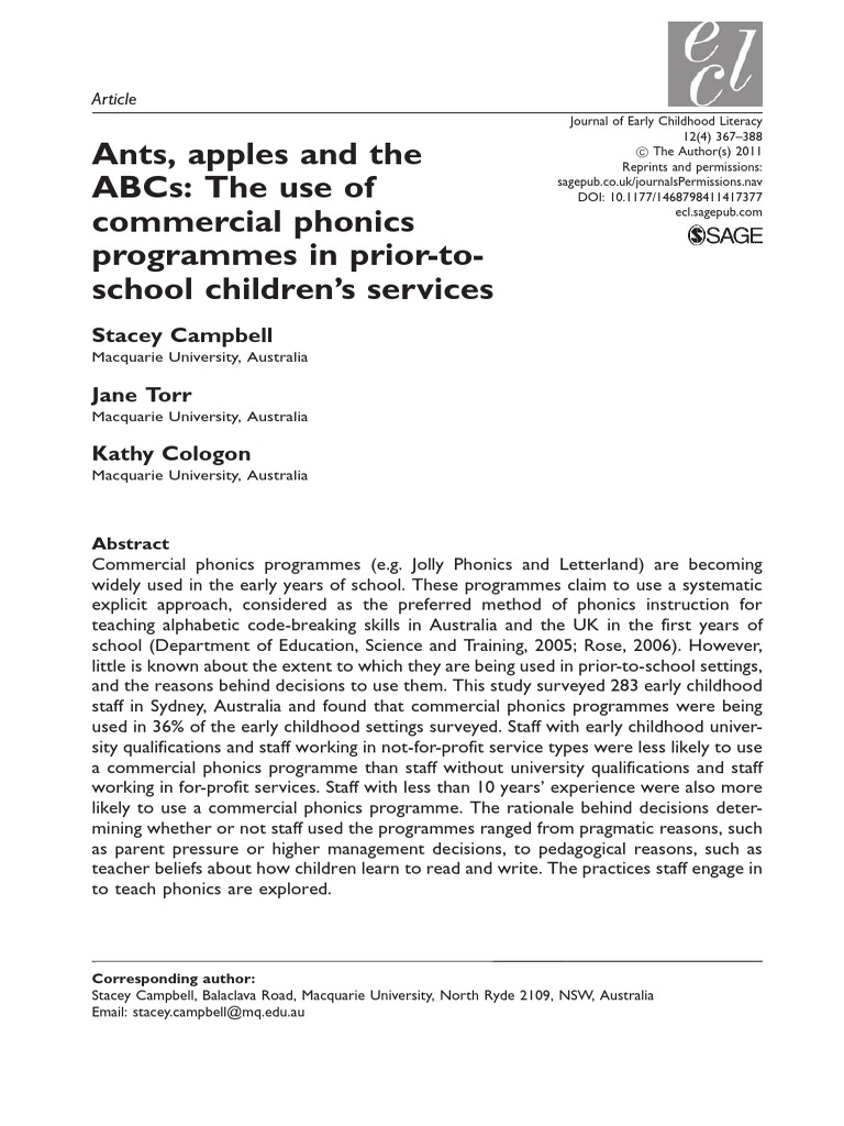 Ants, Apples and The | PDF | Phonics | Early Childhood Education