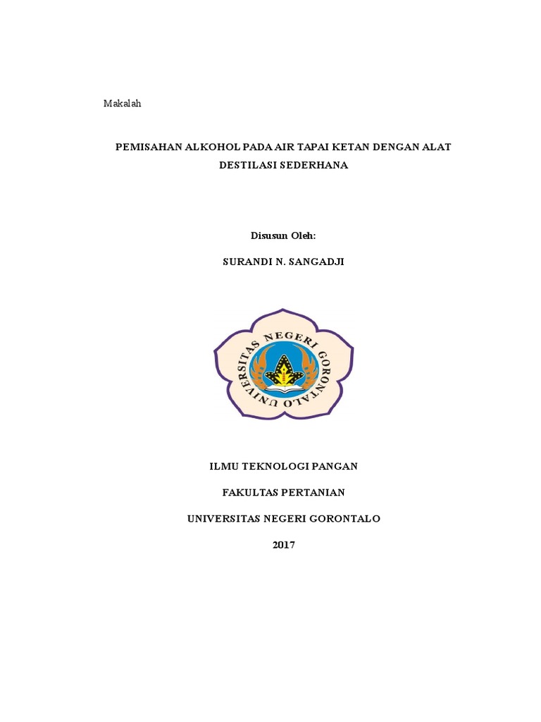 Pemisahan Alkohol Tapai Ketan | PDF