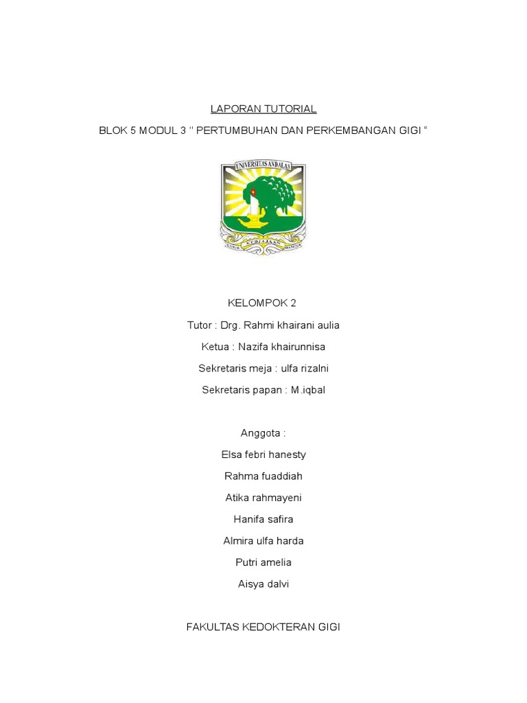 Laporan Tutorial Modul 3 Blok 5 | PDF