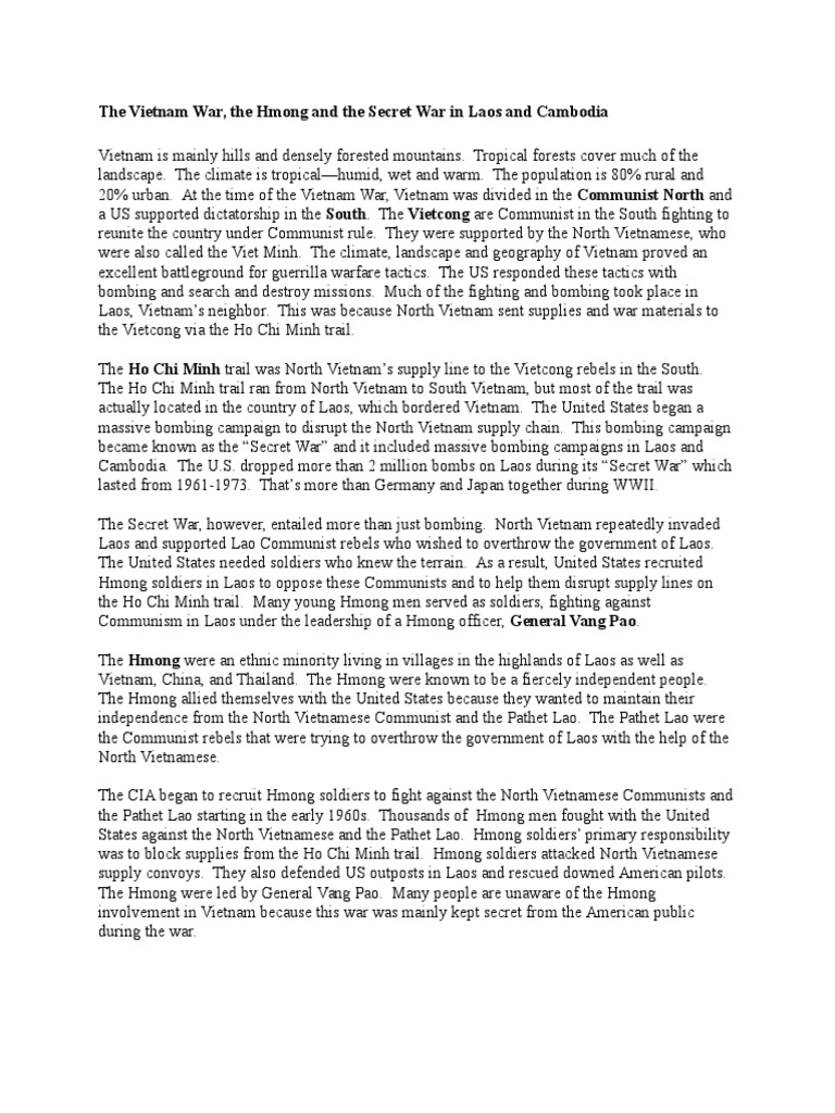 4-17 The Hmong Experience Reading and Questions | PDF | Hmong People ...