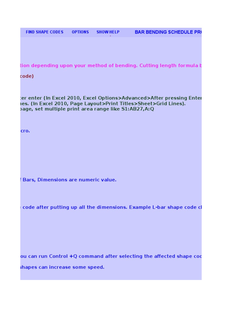FIND SHAPE CODES FOR BAR BENDING | PDF
