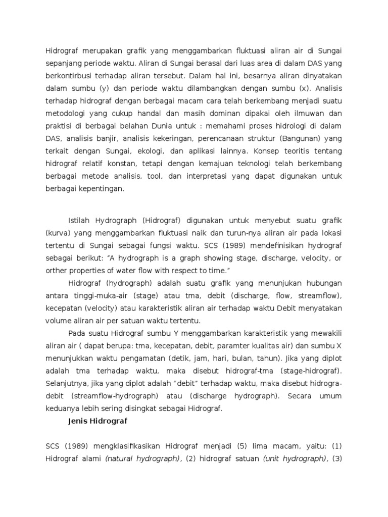 Jenis dan Analisis Hidrograf | PDF