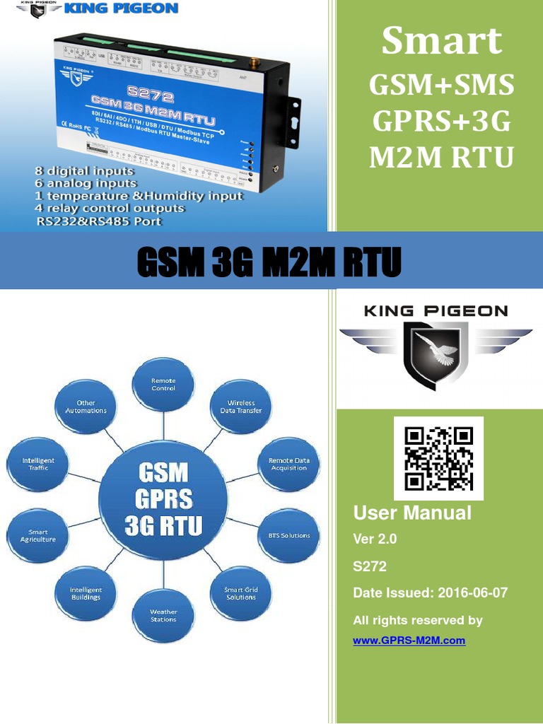 S272 GSM 3G M2M RTU User Manual V2.0 PDF | PDF | General Packet Radio Service | Short Message ...