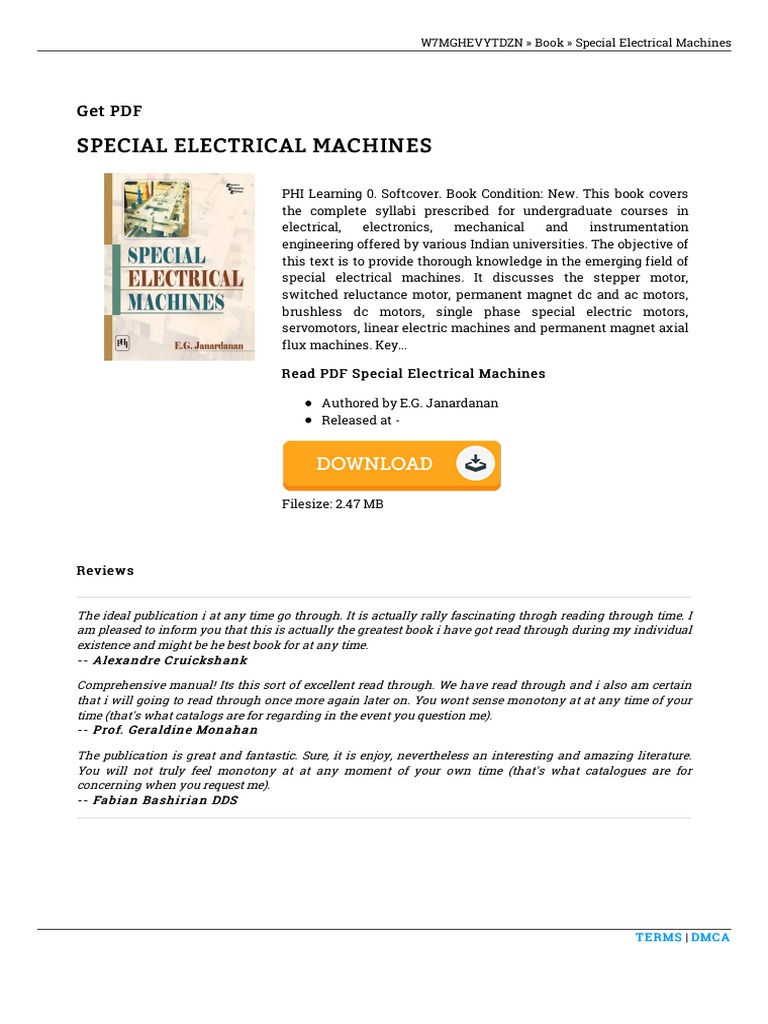 Special Electrical Machines PDF | PDF | Electric Motor | Electrodynamics