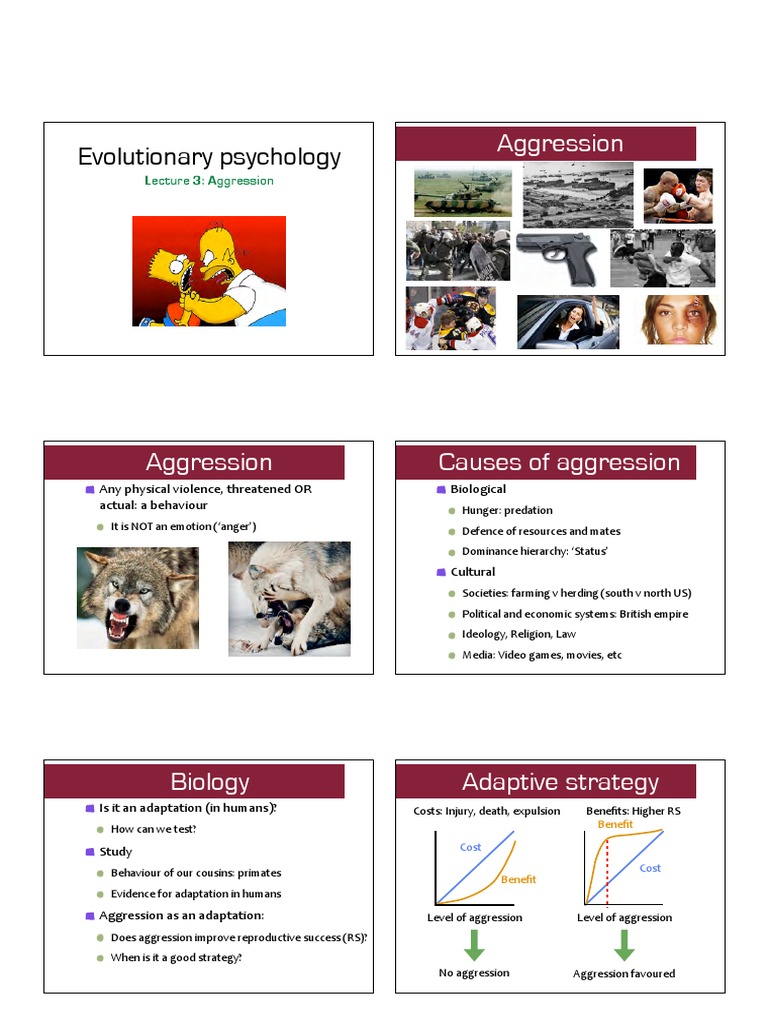Aggression in Evolutionary Psychology | PDF | Aggression | Chimpanzee