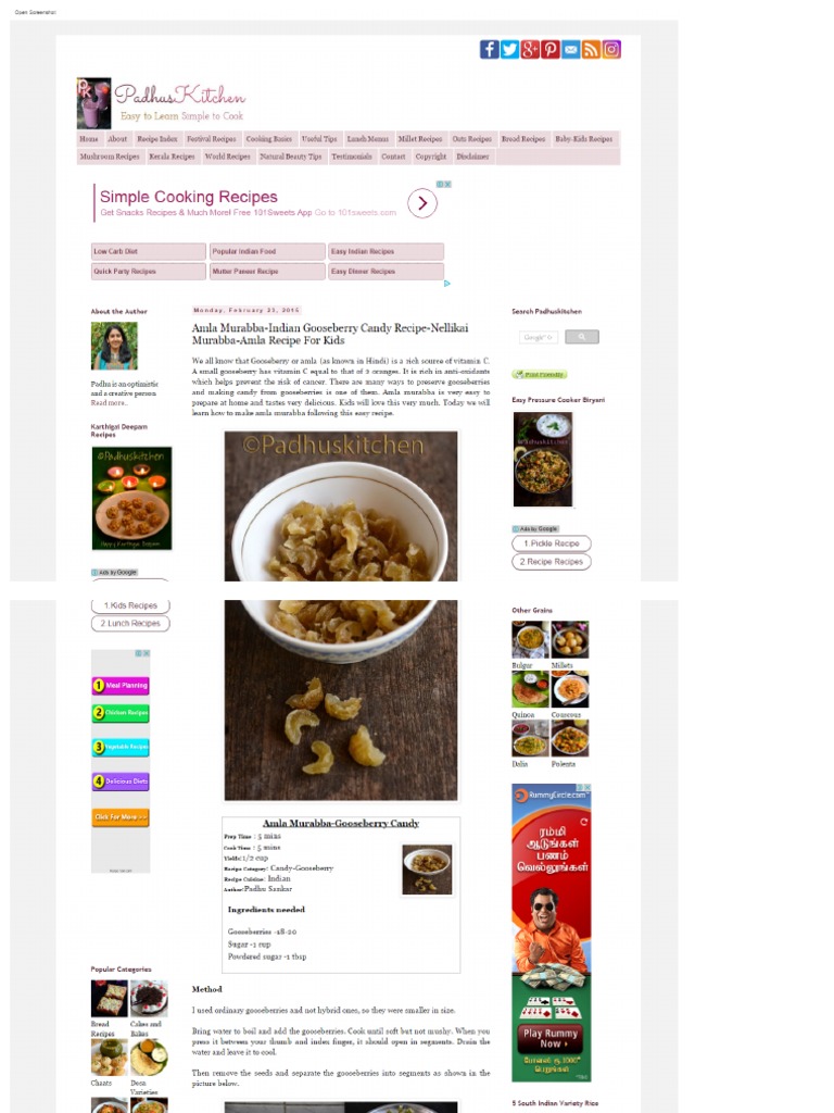 Amla Murabba-Indian Gooseberry Candy Recipe-Nellikai Murabba-Amla ...