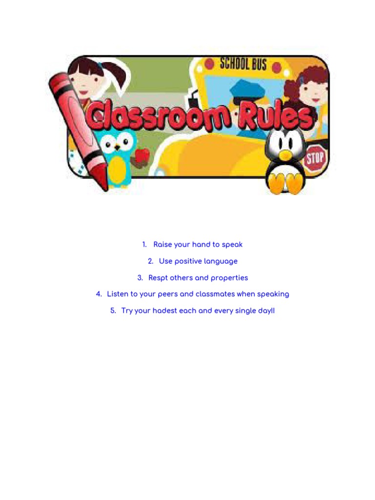 Classroomrules | PDF