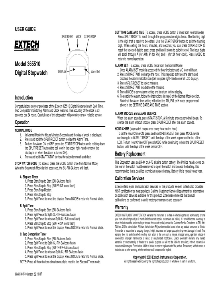Digital Swim Stopwatch Instructions PDF | PDF | Watch | Clock