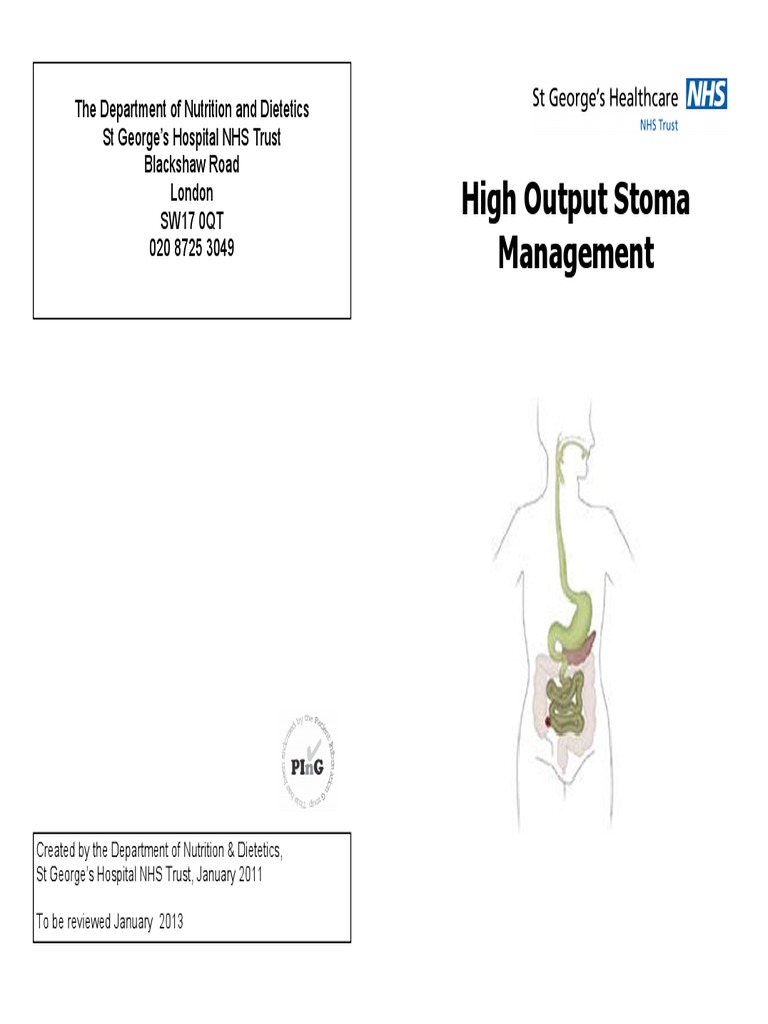 High Output Stoma Management Guide | PDF | Drink | Dietitian