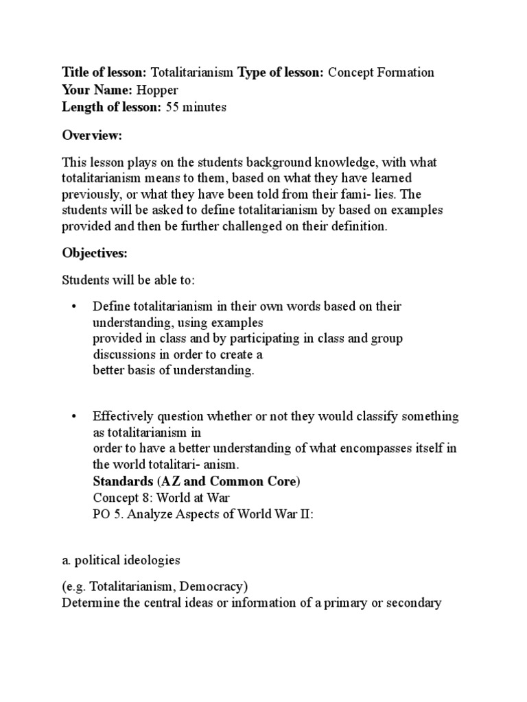 Concept Formation Lesson Plan | PDF | North Korea | World Politics