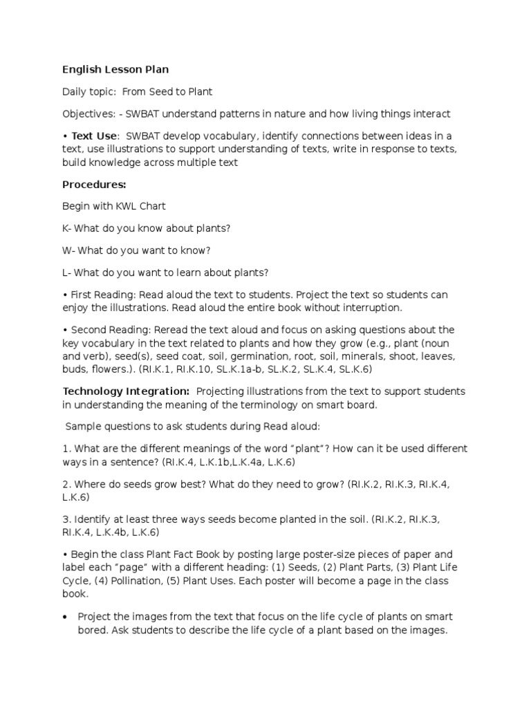 English Lesson Plan 1 | PDF | Communication | Learning