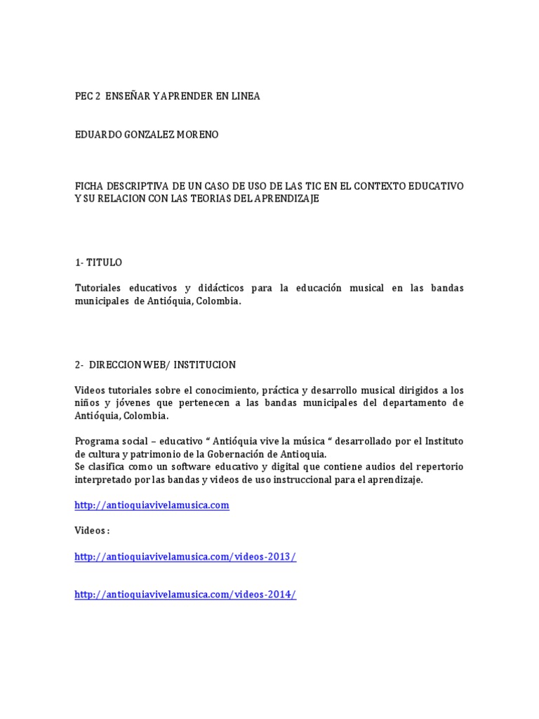 Tutoriales Musicales Online Antioquia | PDF | Arte