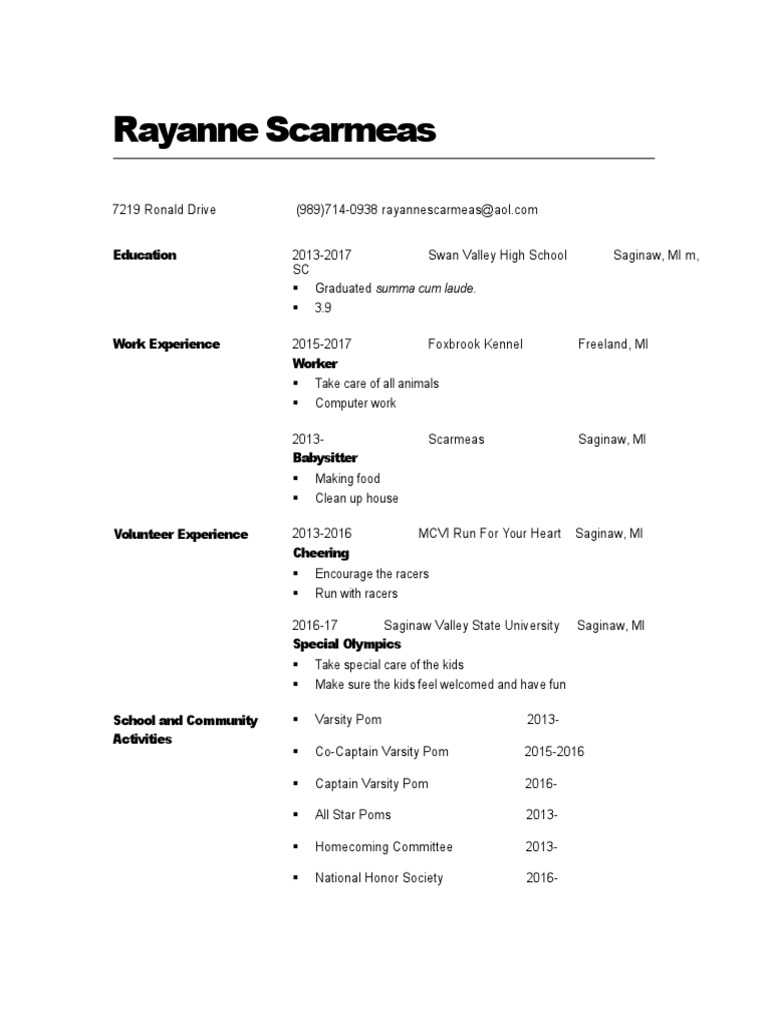 Good Resume | Download Free PDF | Leisure | Sports