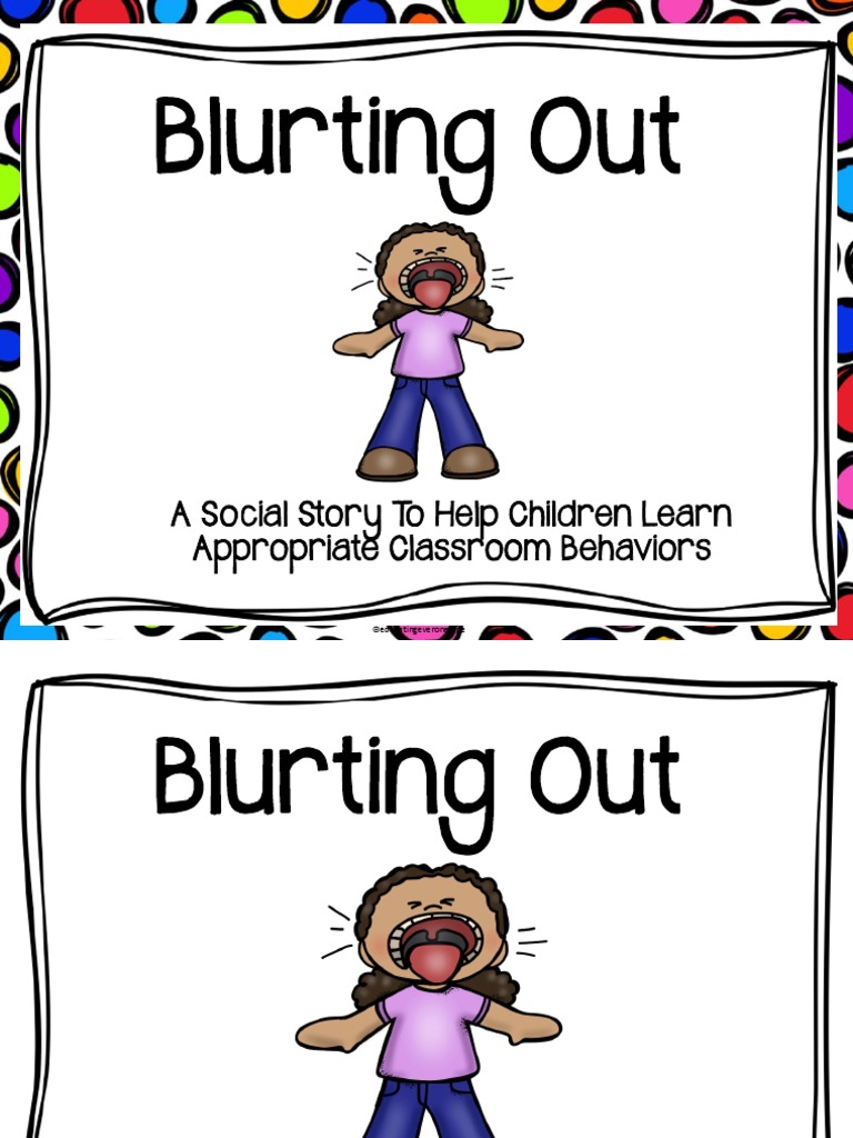 Social Story Blurting Out | Behavior Modification | Learning