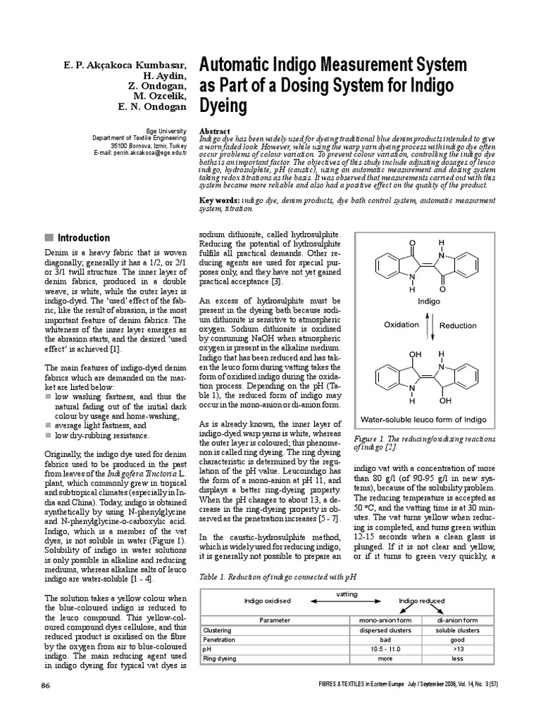 Automatic Indigo Measurement System and Dosing System | PDF | Titration ...