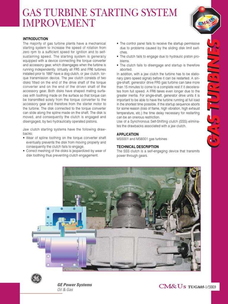 Gas Turbine Starting System Improvements | PDF