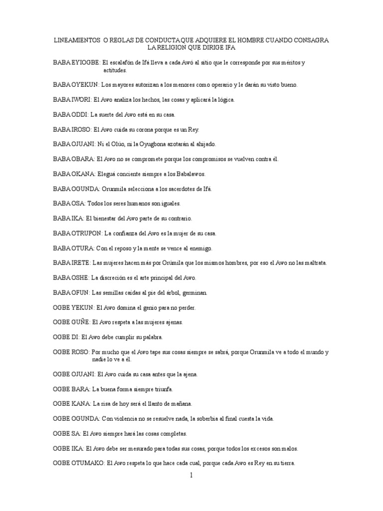Refranes Ifa 256 | PDF | Creencia religiosa y doctrina | Religión y ...