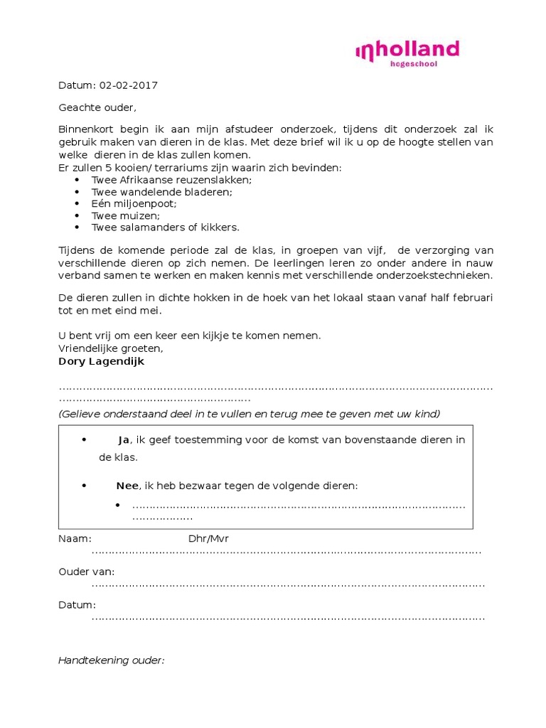 Toestemmingsformulier | PDF