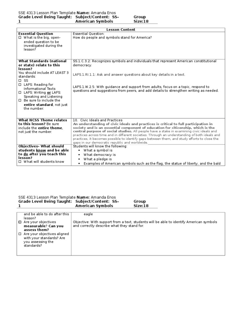 Civics Lesson Plan | PDF | Educational Assessment | Teaching Method
