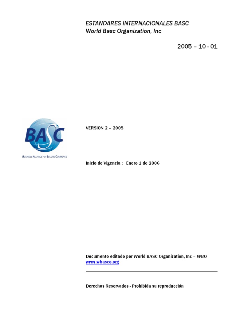 Estandares Basc | PDF | aduana | Logística