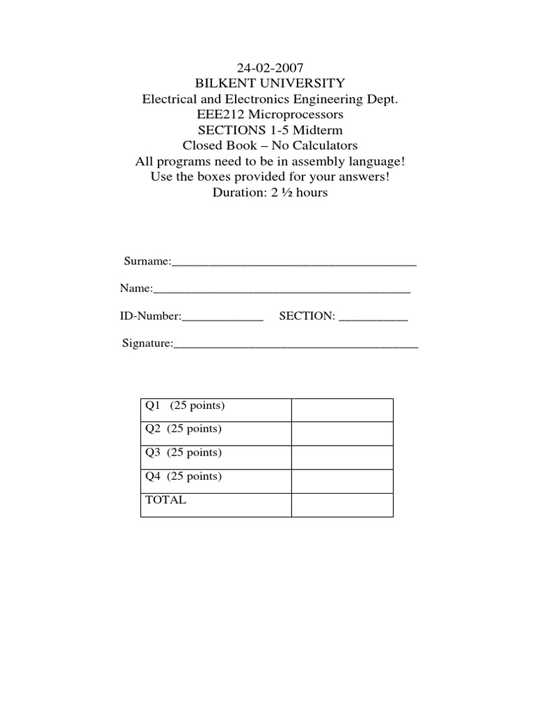 8051 Assembly Language Exam | PDF | Subroutine | Assembly Language