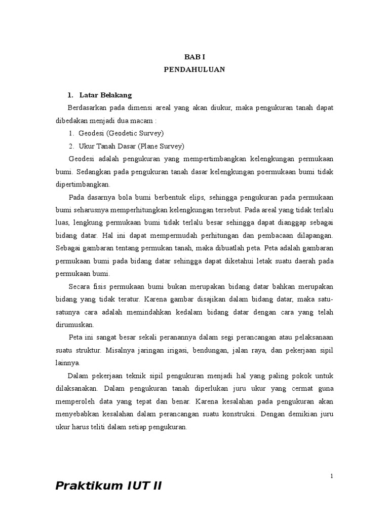Pengukuran Tanah dengan Theodolite | PDF | Metode & Bahan Ajar | Sains ...