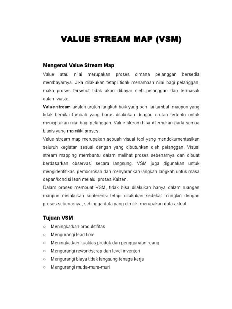 Value Stream Mapping | PDF