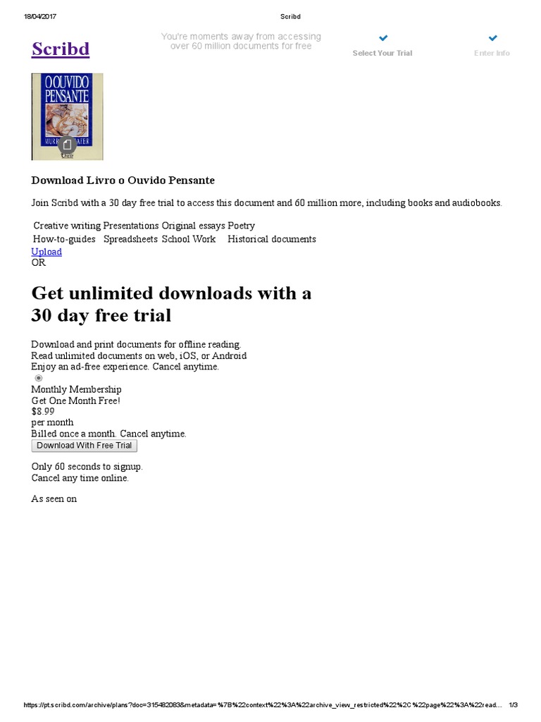 Scribd: Get Unlimited Downloads With A 30 Day Free Trial | PDF | Social Science