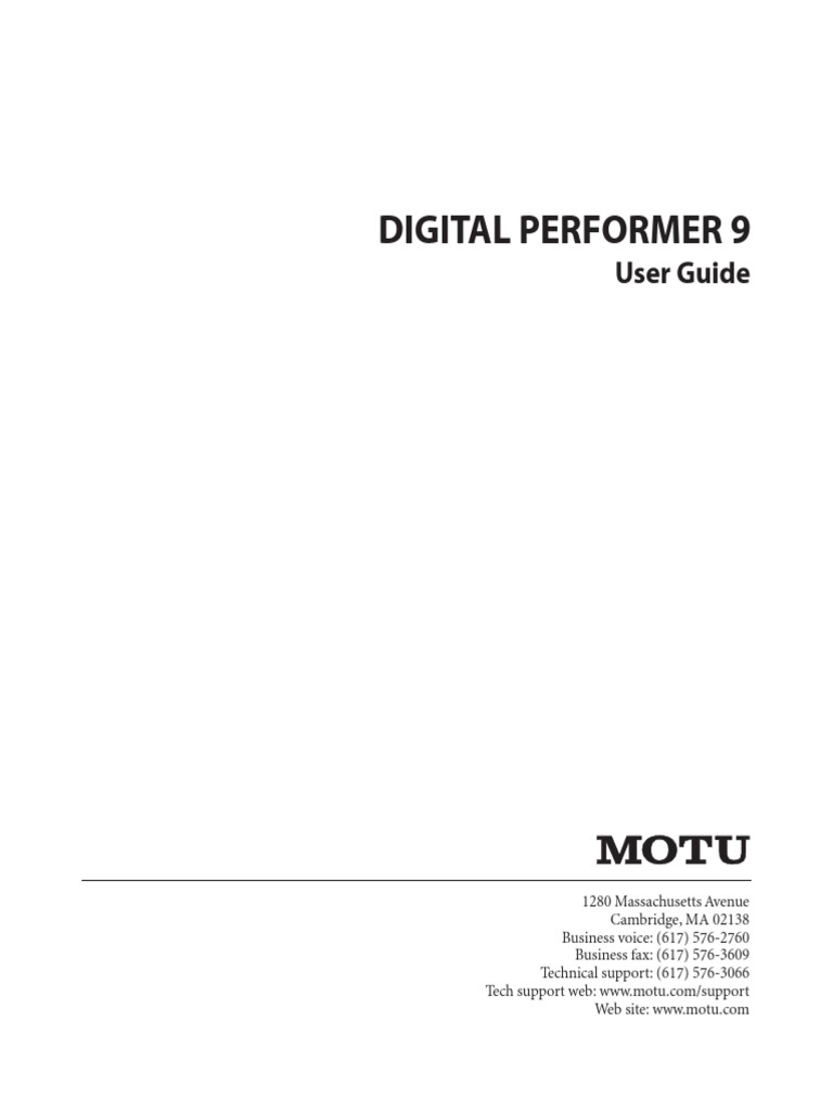 Digital Performer User Guide PDF | PDF | License | Computer File