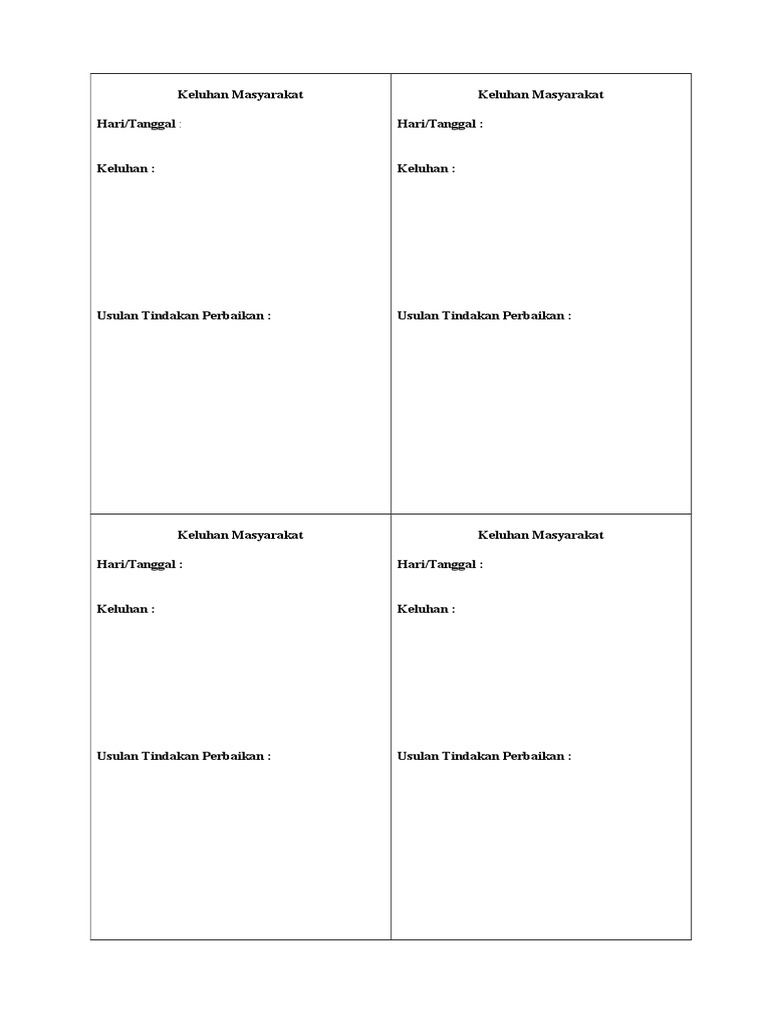 Kertas Kotak Saran | PDF