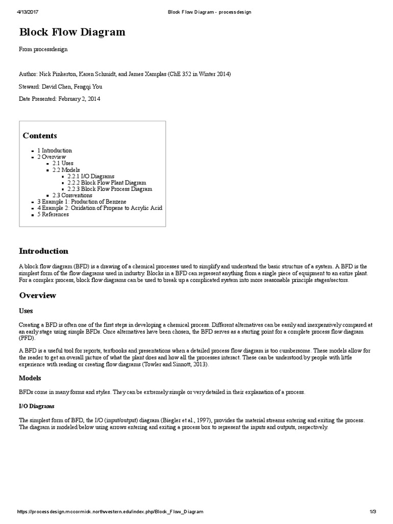 Block Flow Diagram - Processdesign | PDF | Chemical Reactor | Chemical ...
