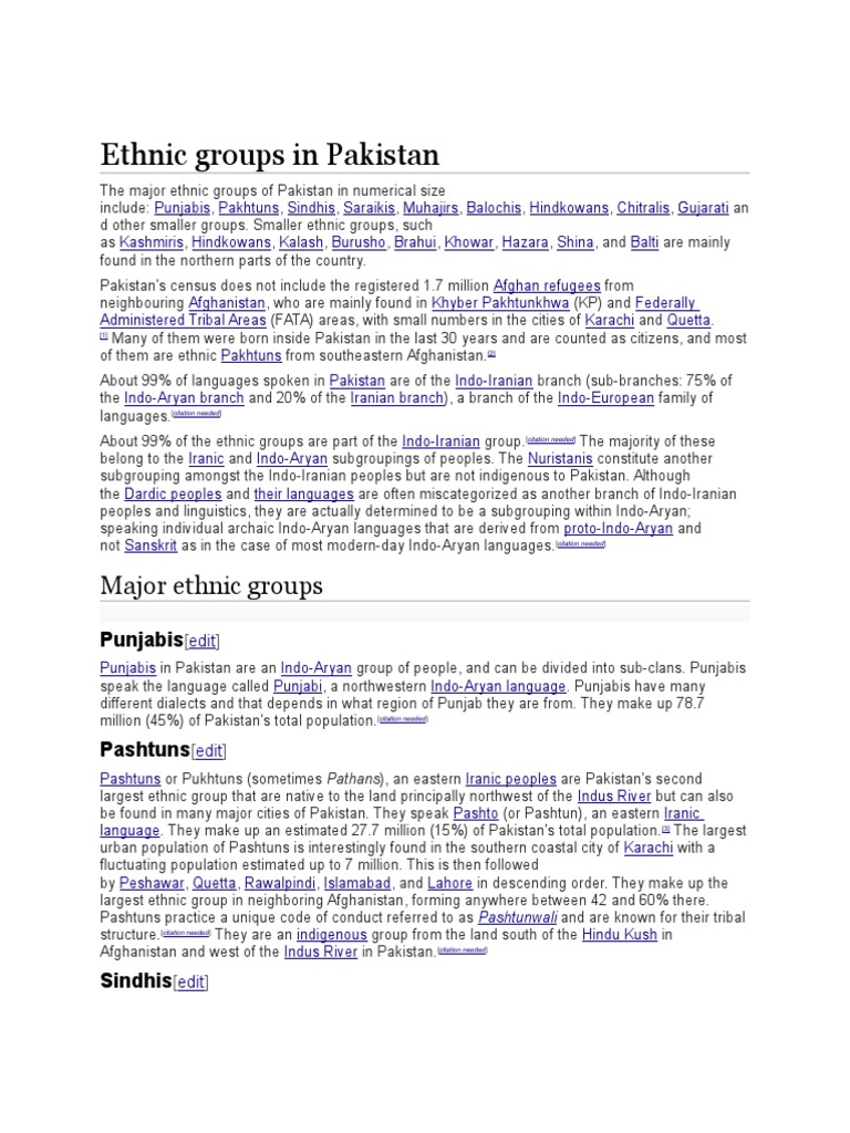 Ethnic Groups in Pakistan | Download Free PDF | Ethnic Groups | Pakistan
