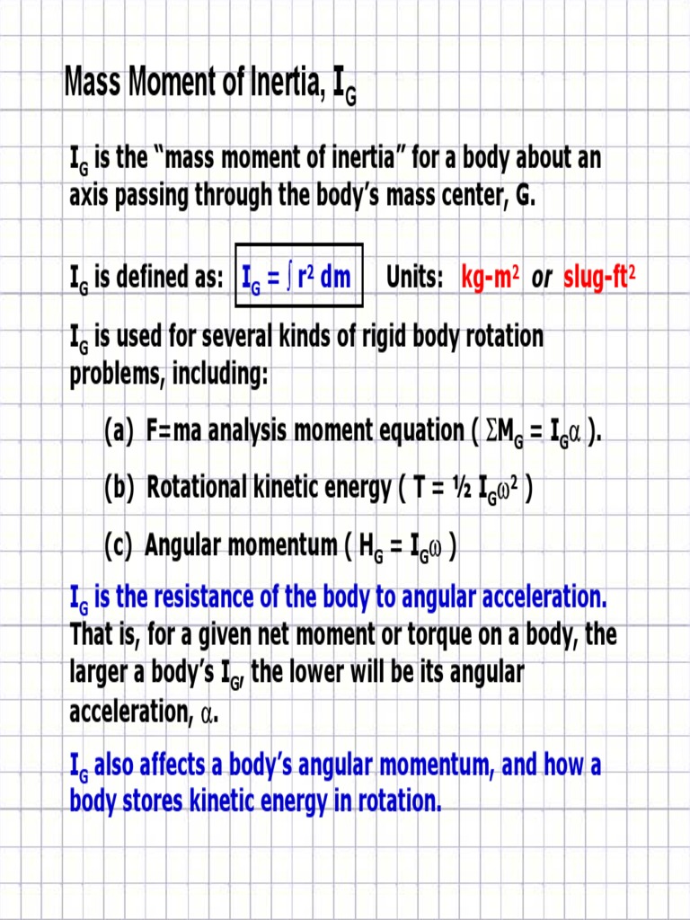 RB F Ma Moments of Inertia 1 | Download Free PDF | Rotation Around A Fixed Axis | Motion (Physics)