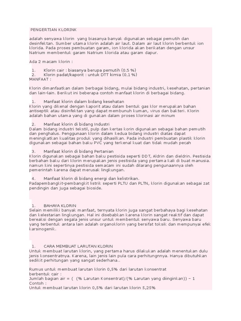 Klorin | PDF