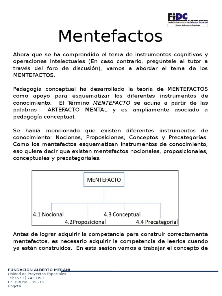 Sesión 5 - Mentefactos - Mentefacto Proposicional (1)