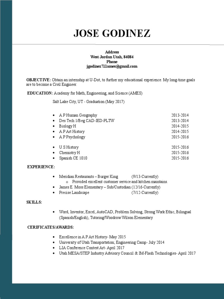 Final Resume Redo | PDF