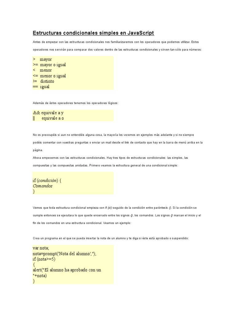 Estructura y Comandos Básicos de Un Programa en JavaScript | PDF | Programa de computadora ...